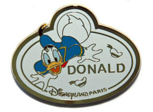 90691 - Donald Duck - Name tag series - Disneyland Resort Paris Disney Pin