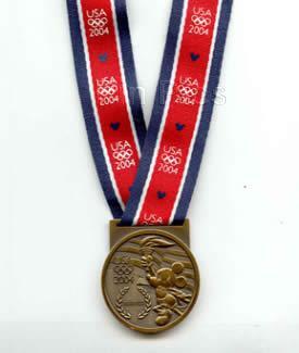 90814 - Mickey - USA Olympic Logo - Gold Medal Lanyard - Olympics 2004 ...