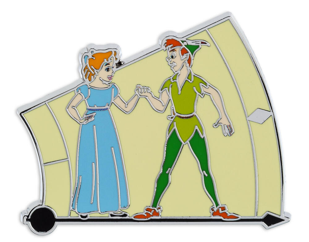 90879 - Peter Pan & Wendy Clock Pin - Peter Pan