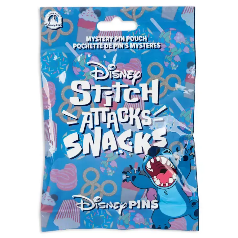 Stitch Attacks Snacks - Mystery Pouch Disney Trading Pin Series | Pin & Pop