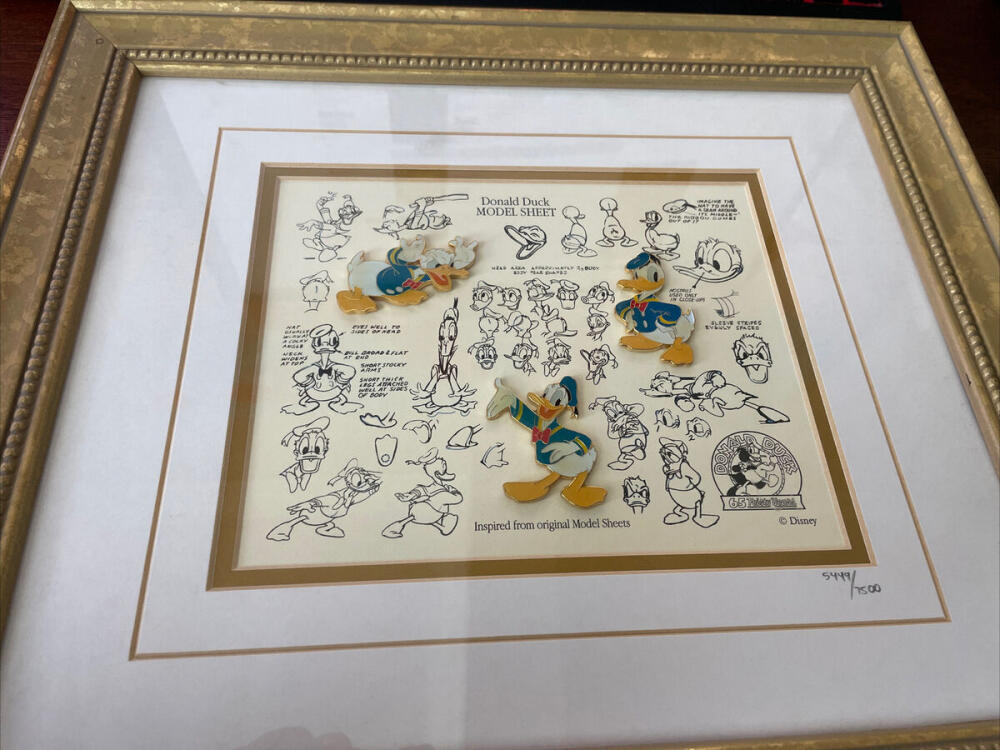 94182 - 1999 Donald Duck Model Sheet Frame Pin Set - Donald Duck