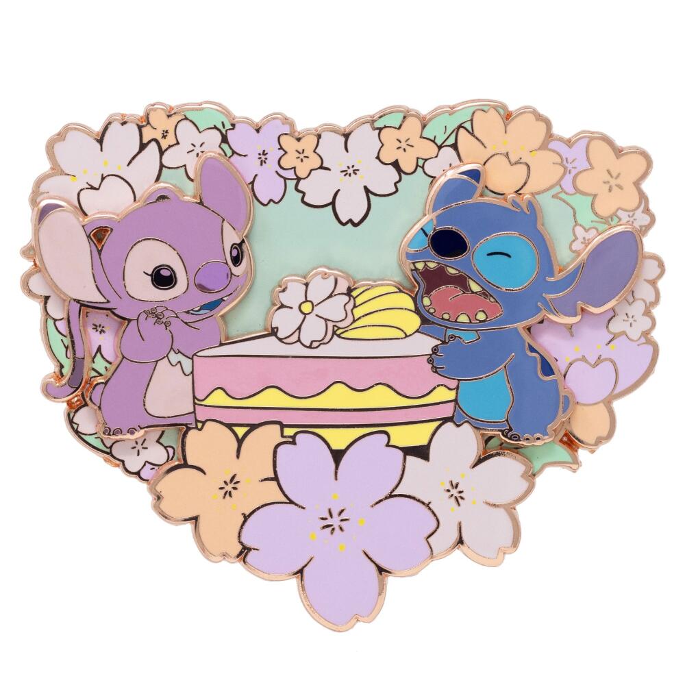 95385 - Disney Cherry Blossom Series Stitch and Angel Collectible Jumbo ...