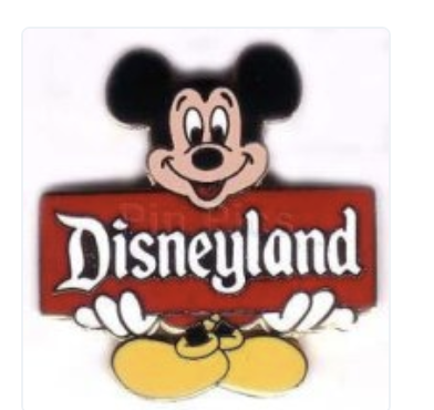 96817 - Mickey Holding Red Disneyland Sign - Disney Designs