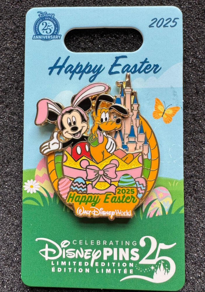 97011 - Happy Easter 2025 - Micky, & Pluto - Easter - Walt Disney World Disney Pin