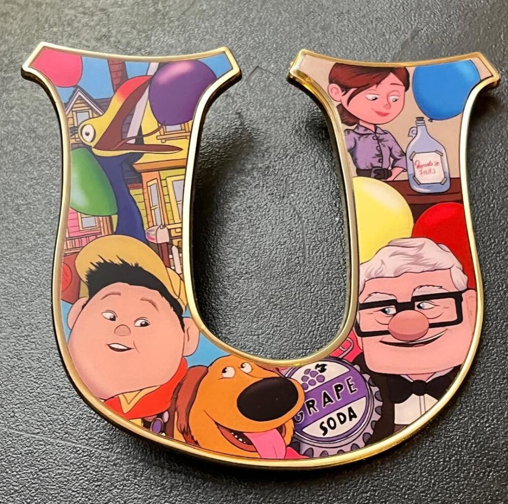 97429 - U for Up - Alphabet Soup - Fantasy Unlicensed Disney Pin