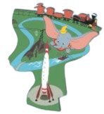 97537 - Disneyland Resort 1955 Map Puzzle Framed Set — Dumbo with the ...