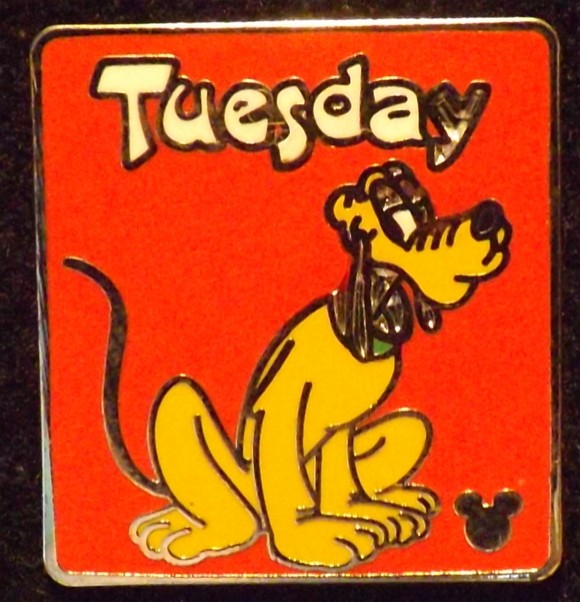 17000 - Tuesday - 2013 Hidden Mickey - Days of the Week Pluto - Walt ...