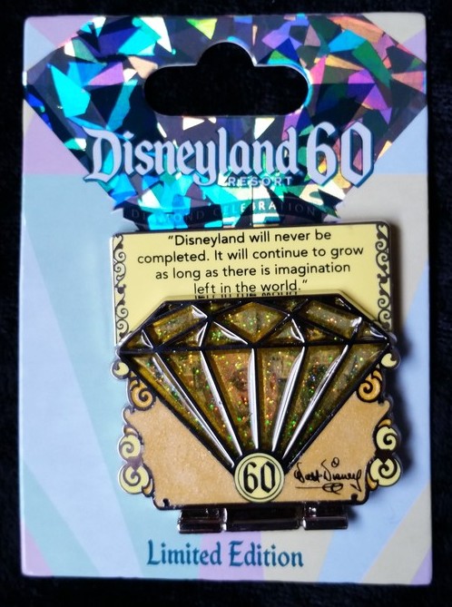 11781 - Walt Disney - 60th Anniversary - Yellow - Quote - Disneyland ...