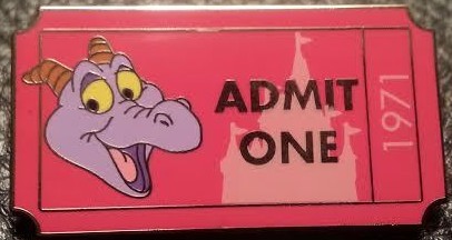 26202 - Figment - Admit One Ticket 1971 - Walt Disney World Disney Pin