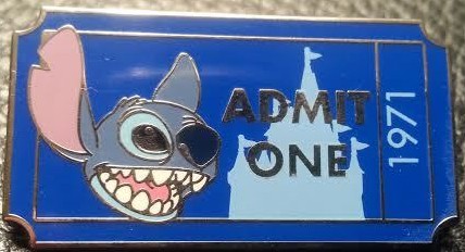 26203 - Stitch - Admit One Ticket 1971 - Walt Disney World Disney Pin