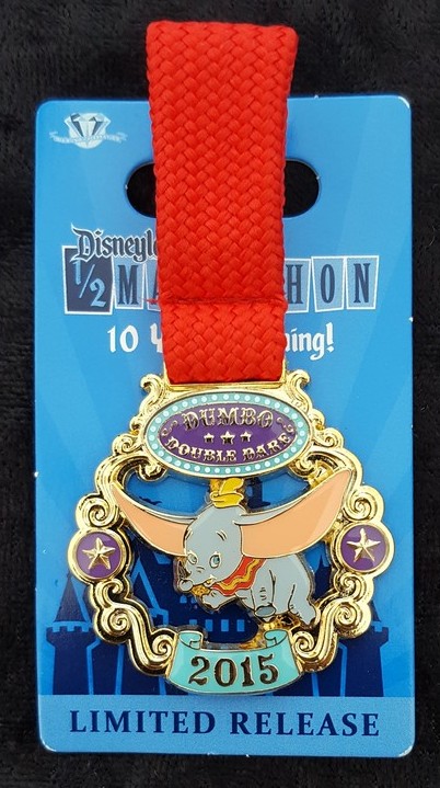 12016 - 2015 Dumbo Double Dare Medal - runDisney: Disneyland Half ...