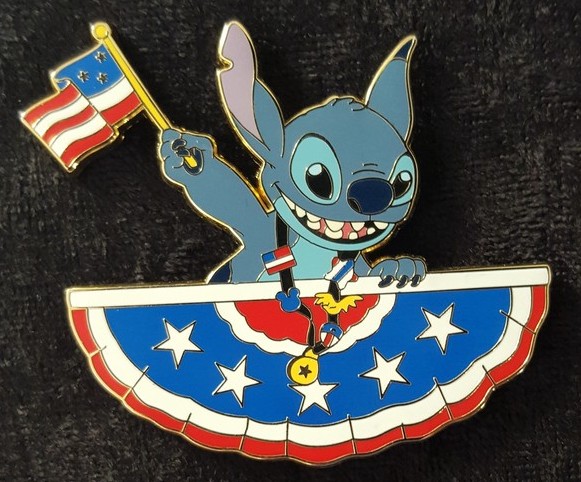9241 - Stitch - 4th of July/Independence Day - Disney Store US Disney Pin