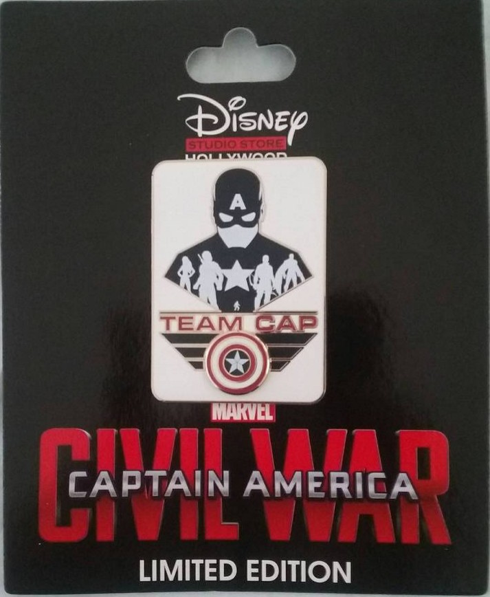 12034 - Team Cap Poster Pin - Captain America Civil War - Disney Studio ...