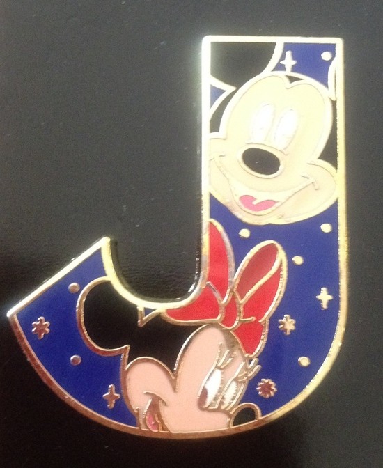 968 - J with Mickey and Minnie - Alphabet Stars Letters