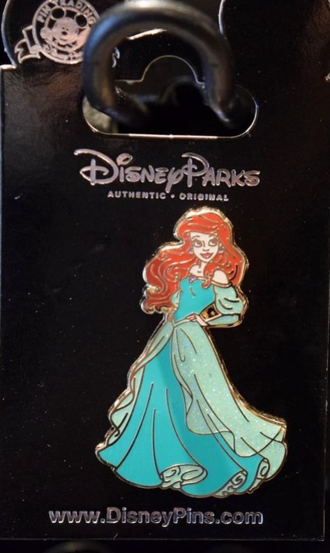 Ariel as a Human in a Green Dress - Glitter Princess | Pin & Pop