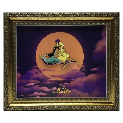 20804 - Aladdin and Jasmine Jumbo Framed Pin Set - Aladdin 25th Anniversary