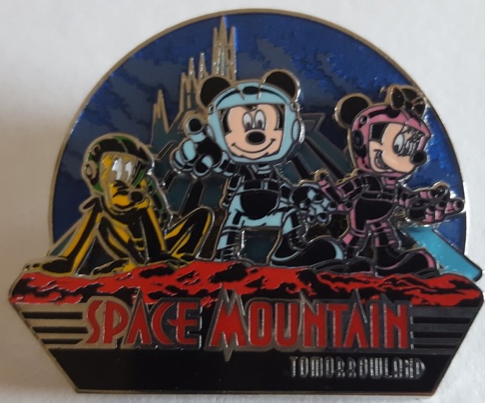 25729 - Neon Astronaut Mickey, Minnie, and Pluto - Space Mountain