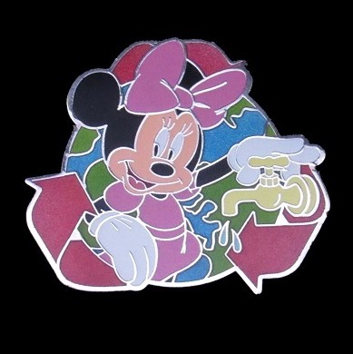 4852 - Minnie Mouse - Recycling - Hong Kong Disneyland Disney Pin