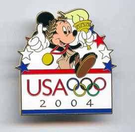 8562 - Mickey Holding the Olympic Torch - Olympics 2004 - USA Olympic ...