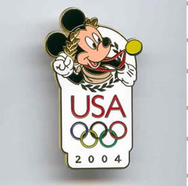 8565 - Mickey Mouse - Olympics 2004 - USA Olympic Logo