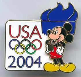 24298 - DVC - USA Olympics Logo - Mickey Mouse with Blue Torch ...