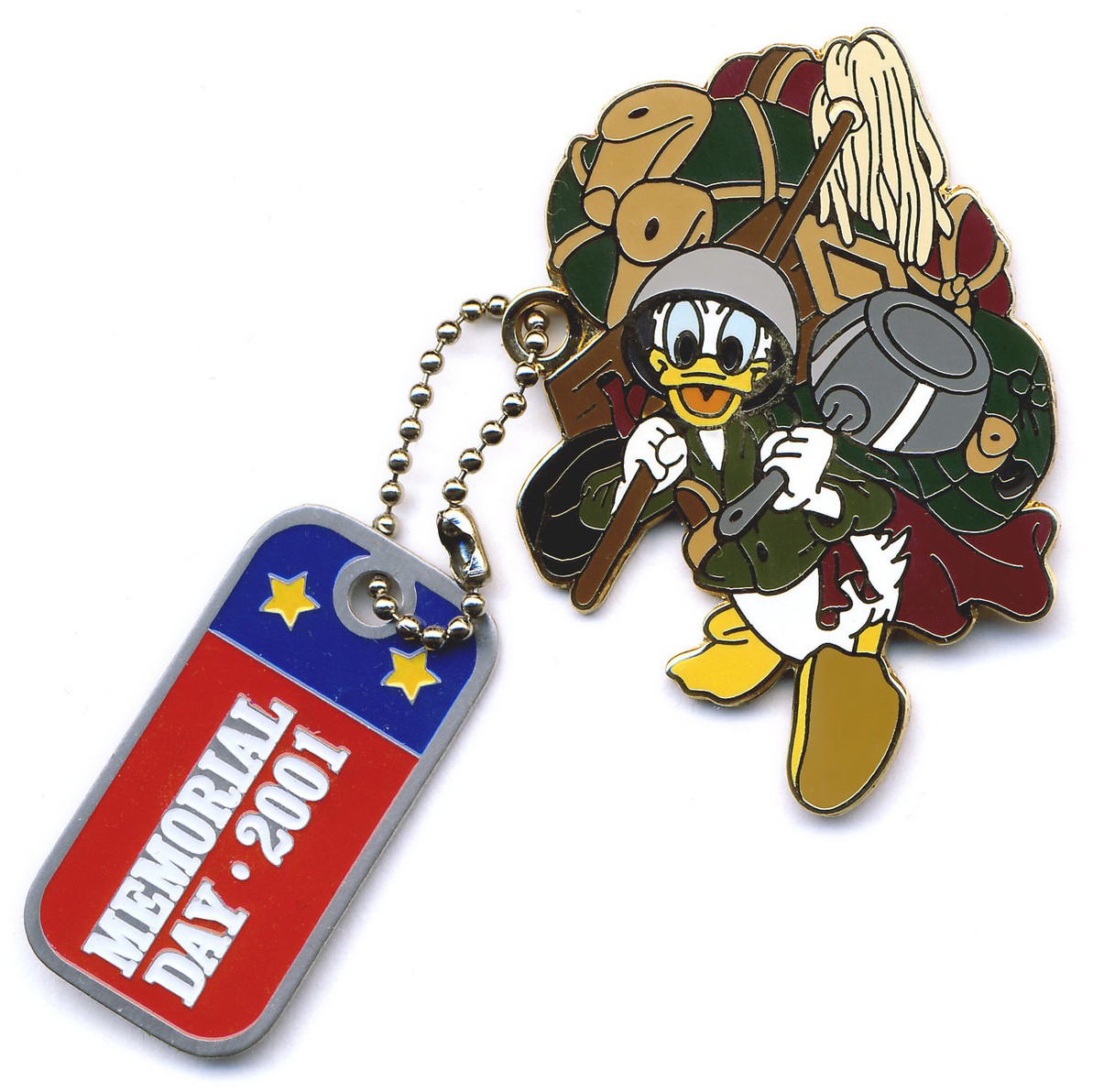 11023 - 2001 - Army Donald Duck and Dog Tag - Memorial Day - Walt ...