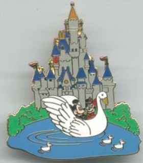 9683 - Mickey and Minnie on Swan Boats - Countdown to Disney's Pin ...