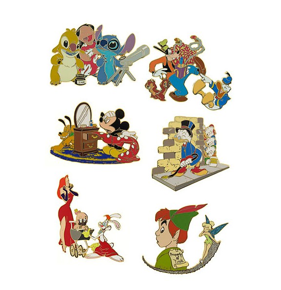 13895 - 6 pin set - April Fool's Day - Disney Auctions Disney Pin