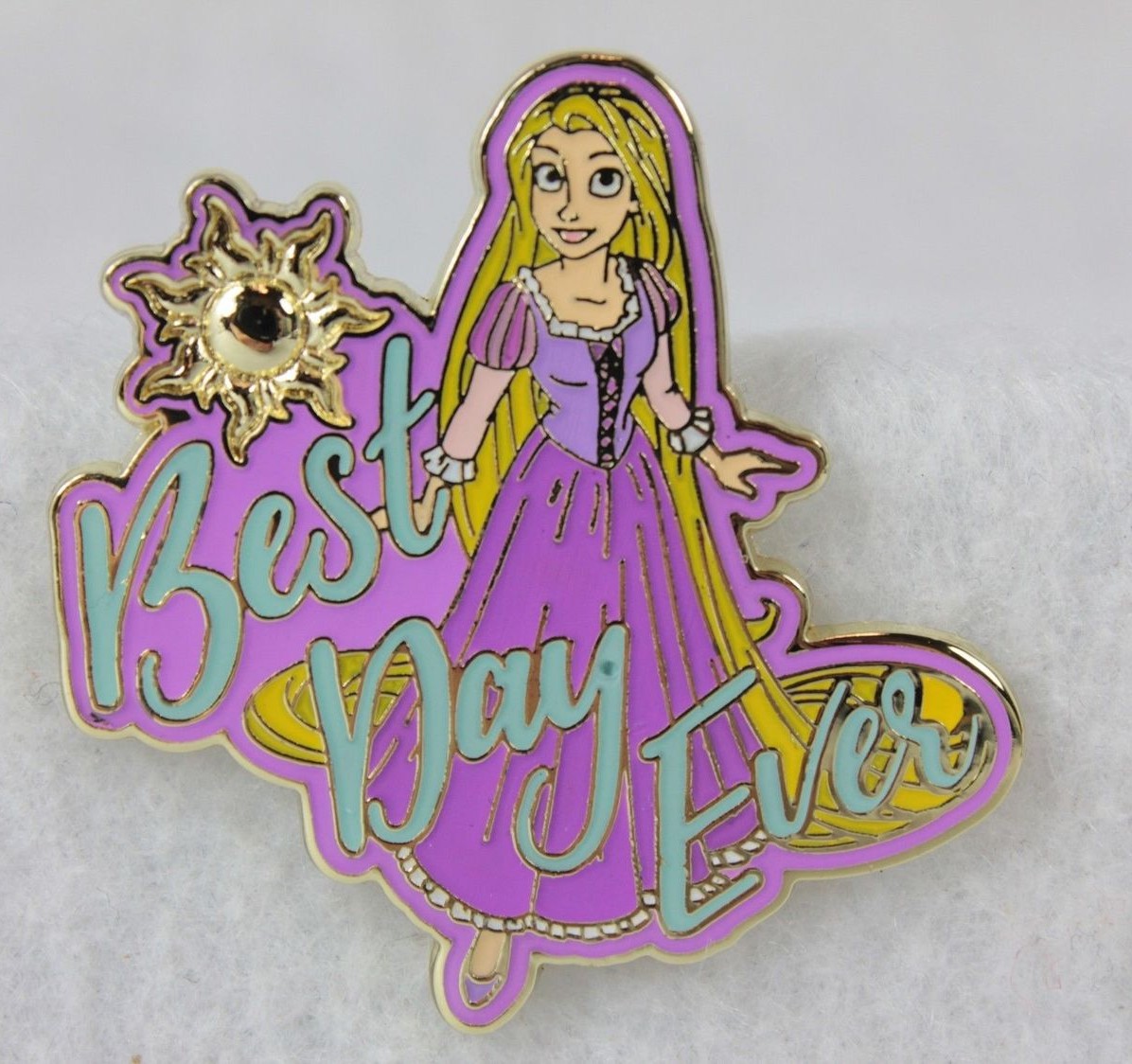 16763 Rapunzel Best Day Ever Disney Princess Quotes Booster Pin Set