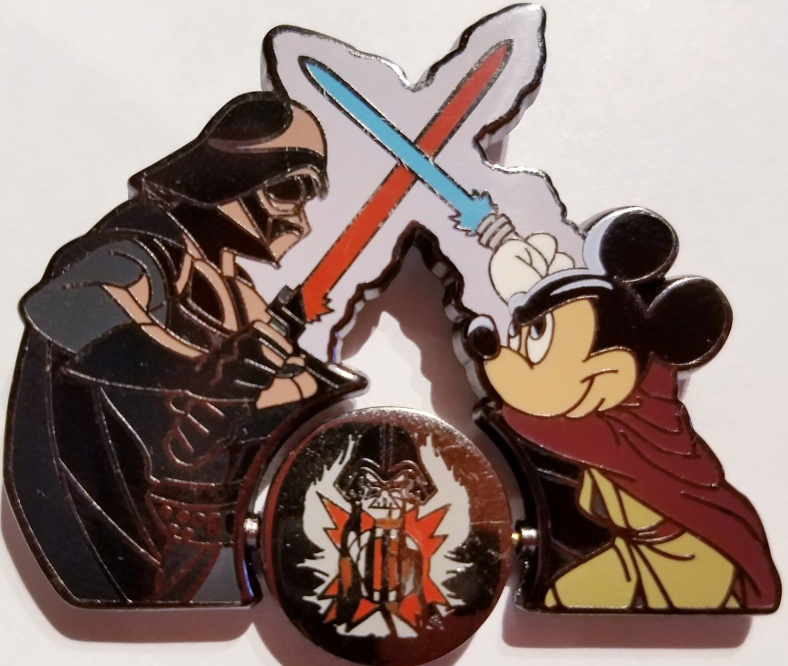 9282 - Darth Vader and Jedi Mickey Jedi/Sith Spinner - Mickey's Pin ...