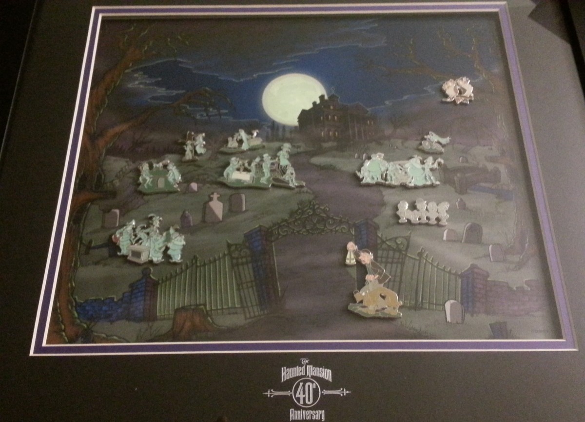 1565 - Graveyard Framed Pin Set - Full Set - Haunted Mansion O'Pin ...