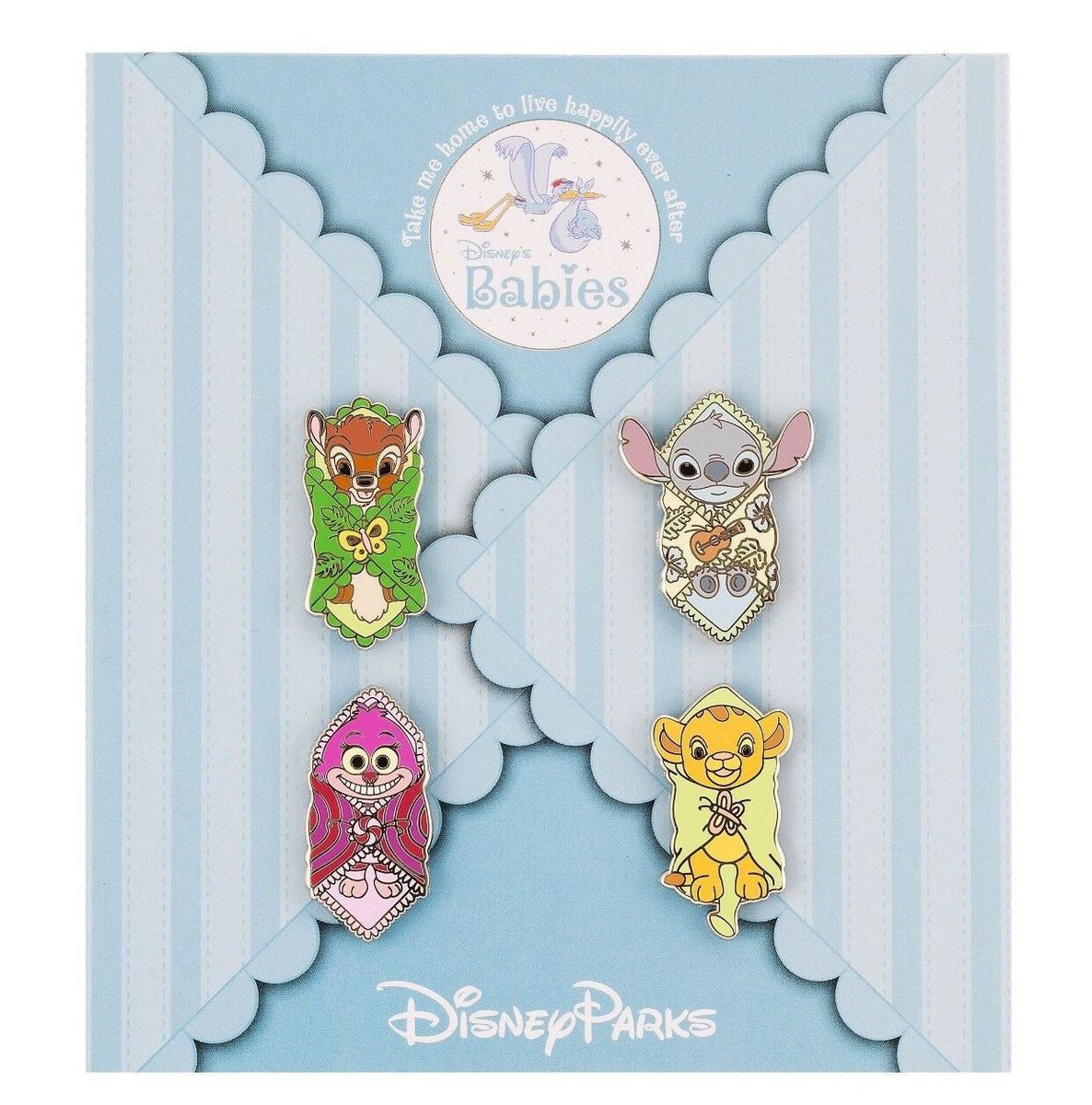 13523 - Bambi, Cheshire Cat, Stitch and Simba - Disney Babies Booster Set