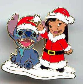 19481 - Lilo and Stitch in Snow - Holiday - Disneyland Resort Disney Pin