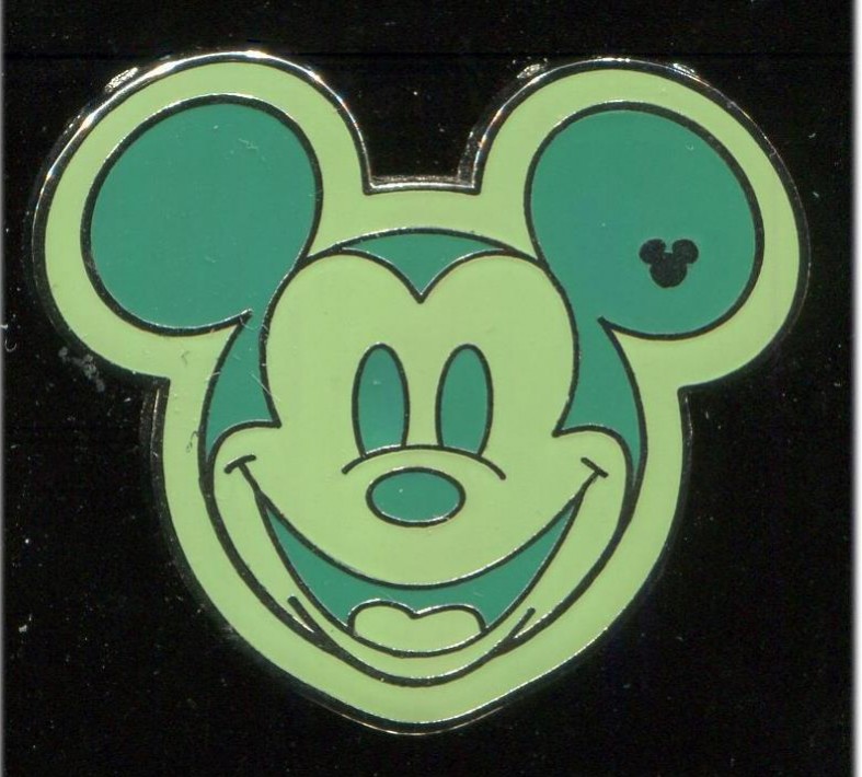 17791 - Colorful Mickeys (Green) - 2009 Hidden Mickey - Colorful Mickey ...