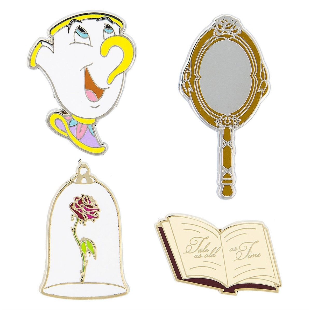 10204 - 4-pin set - Disney Parks - Beauty and the Beast Icons