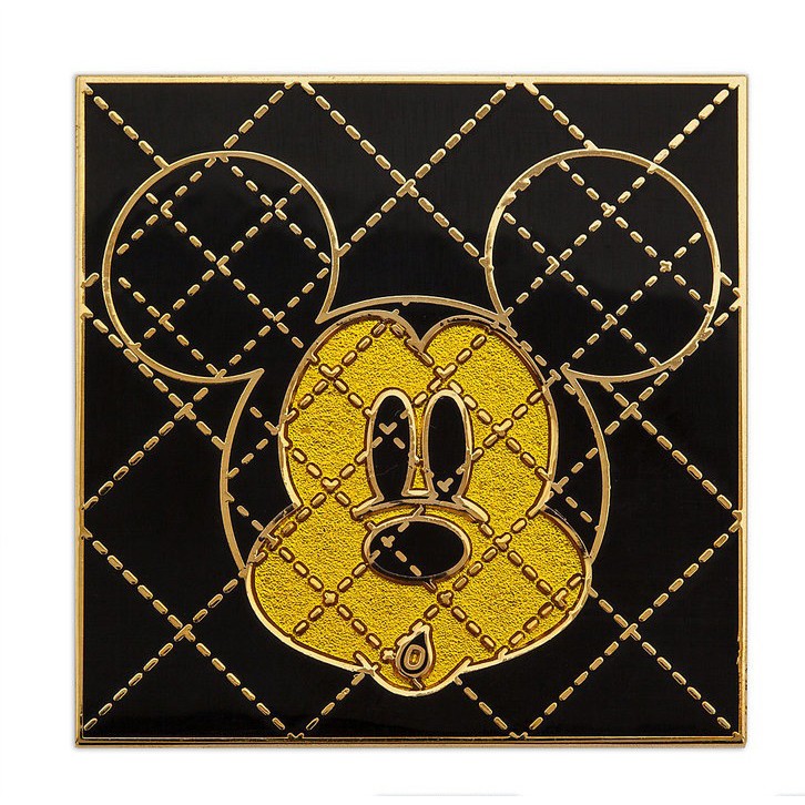 10281 - August Set - Gold Quilted Mickey Head ONLY - Mickey Memories