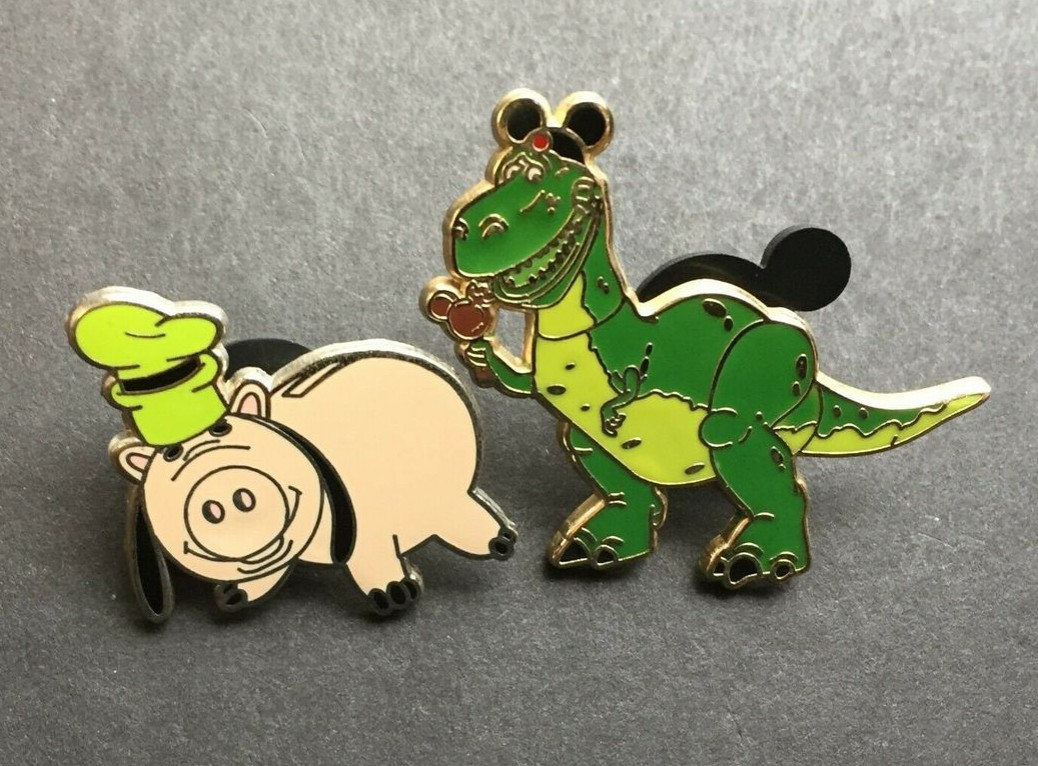 26650 - Rex with Mickey Ears and Hamm with Goofy hat - Toy Story