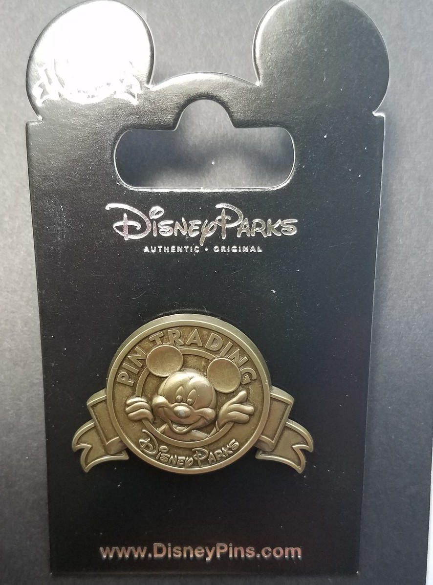 26534 - Bronze Pin Trading Logo Banner with Mickey Mouse - Pin Trading ...