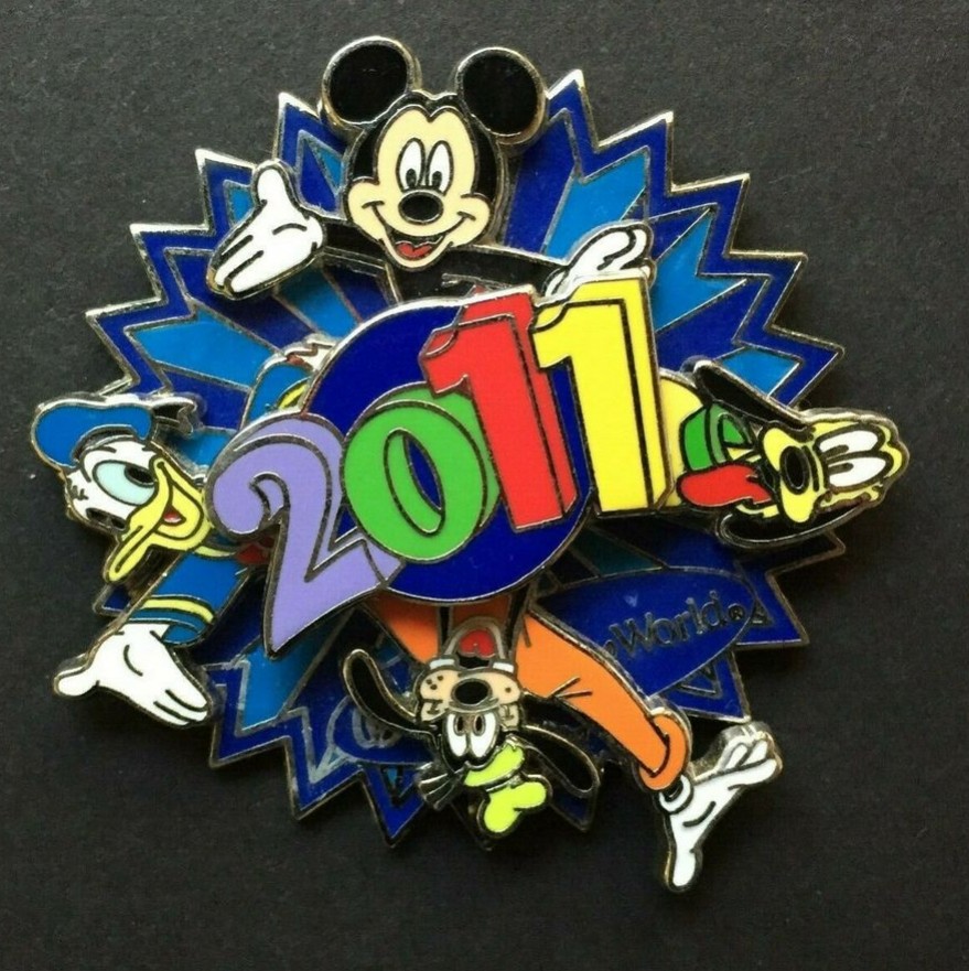 26563 - Mickey and Friends Starburst Spinner - 2011 Dated Year Pins ...