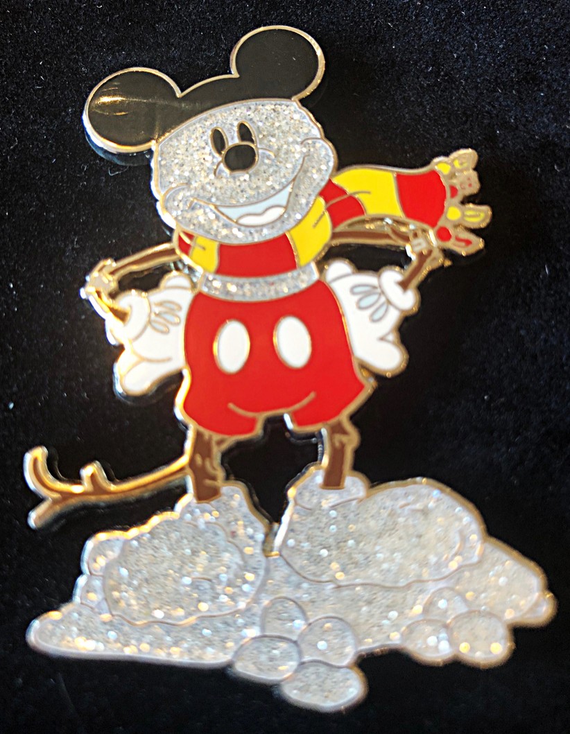 26526 - Mickey Mouse Glitter Snowman - Snowman Characters Pin Set ...