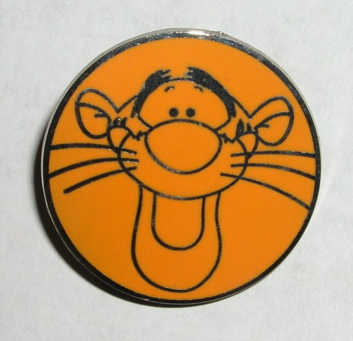17973 - Tigger Outline in Orange Circle - Disney Character Outline ...