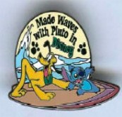 34066 - Stitch and Pluto - Pin route 498 - Walt Disney World Disney Pin