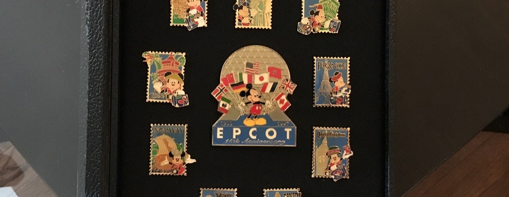 34442 - Epcot 15th Anniversary Framed Set Mickey Country Stamps - Epcot ...