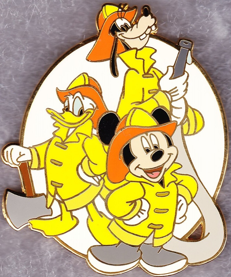 34618 - Fab 3 Standing - Firefighter Set - Disney Auctions Disney Pin