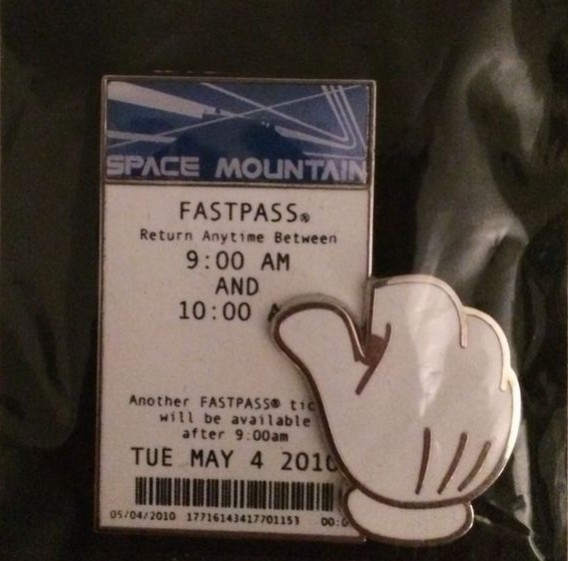 2128 - Space Mountain - Fastpass Ticket - Disneyland Resort Disney Pin