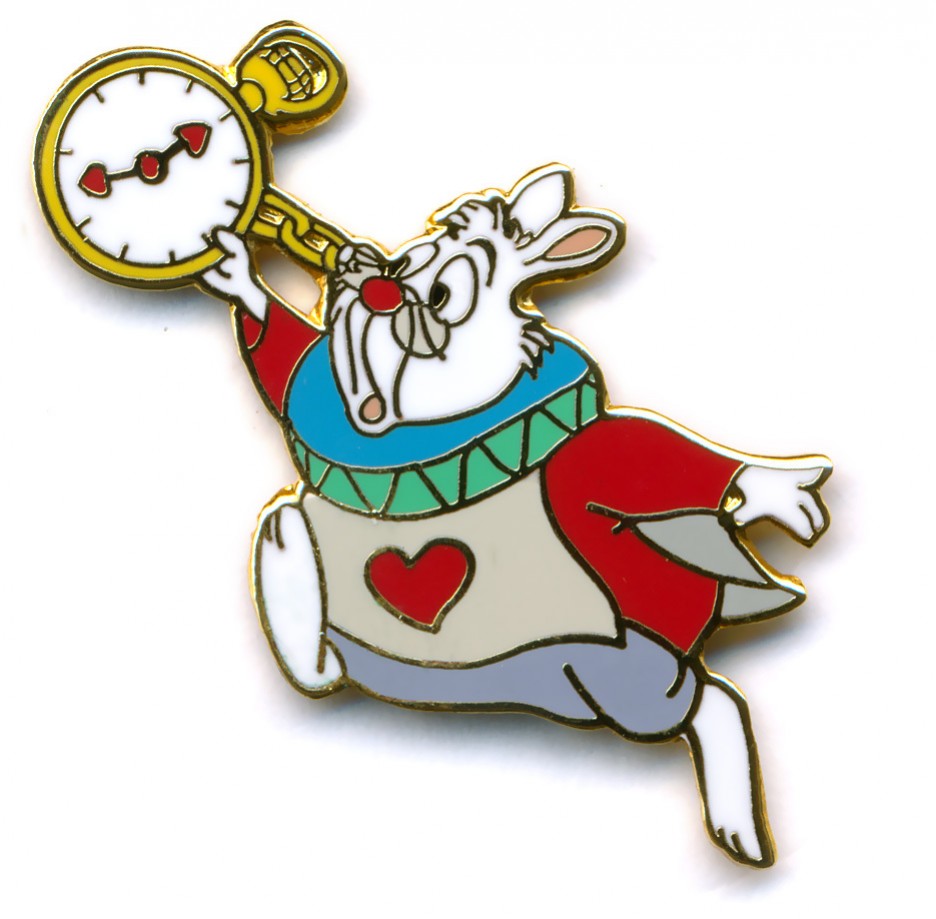 50167 - White Rabbit Running with his Pocket Watch - Alice in Wonderland