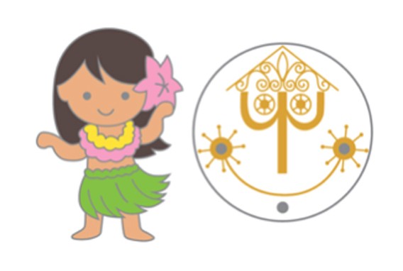 36682 - It's a Small World Hula Dancer & Clock - Fantasyland Cuties ...