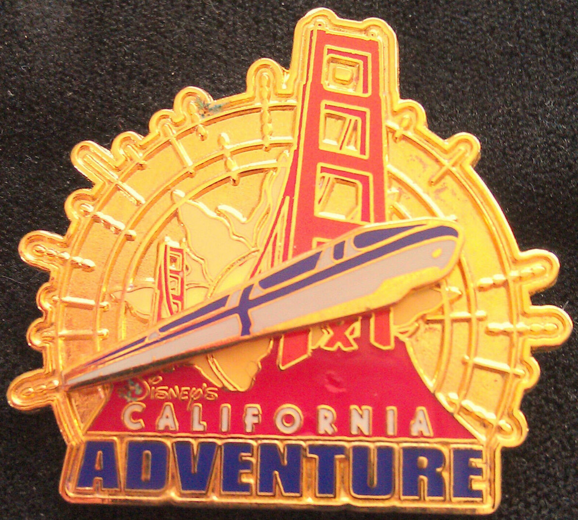 38015 - Golden Gate Bridge with Monorail and Golden Sun Slider Pin ...