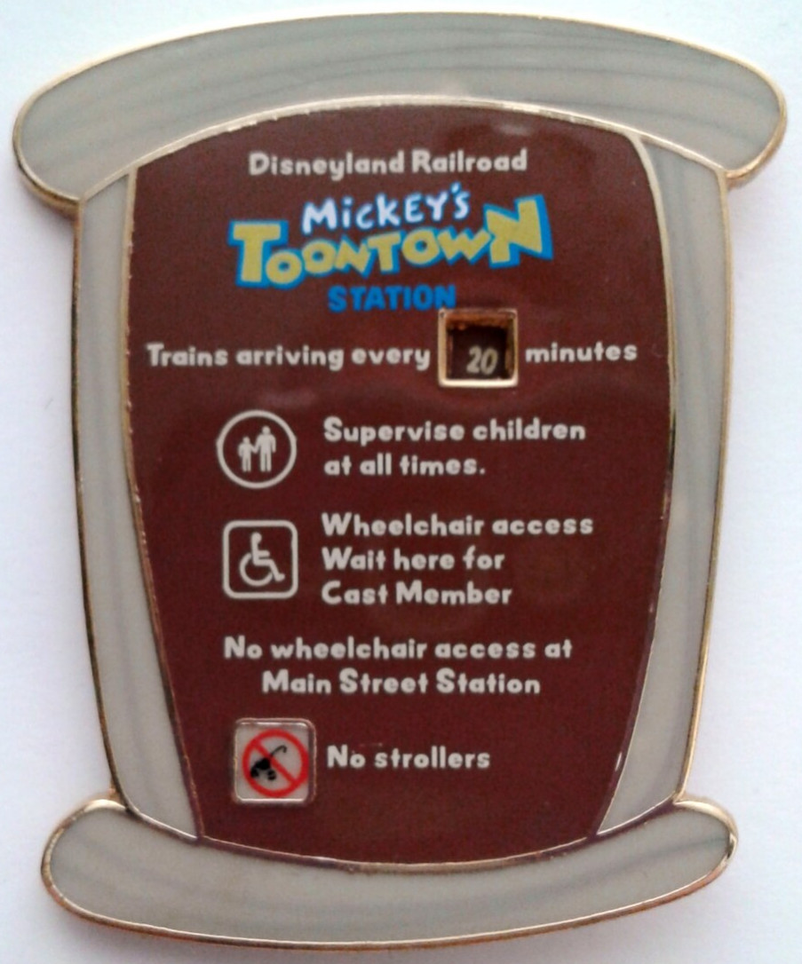 39447 - Disneyland Railroad Mickey's Toontown Station - Wait Time Sign ...