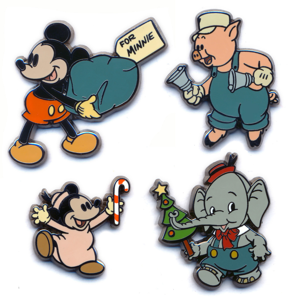 39433 - Set #1 - Mickey Mouse, Practical Pig playing a hand bells ...
